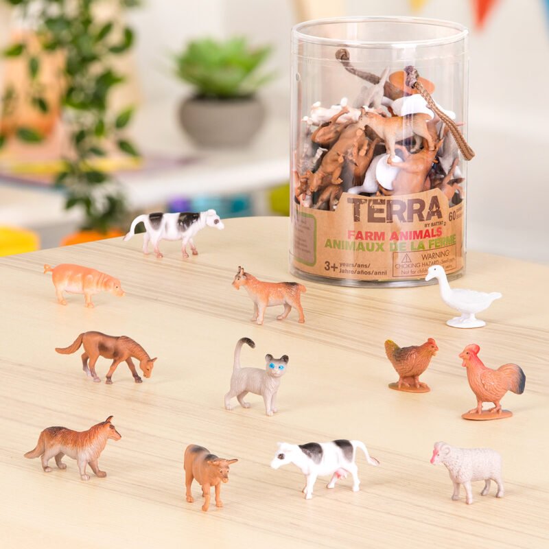 FARM ANIMALS IN TUBE 60 pcs Tubes - LOSANDA KIDS